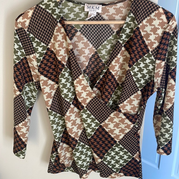 MKM Designs | Tops | Mkm Designs Wrap Style Top | Poshmark